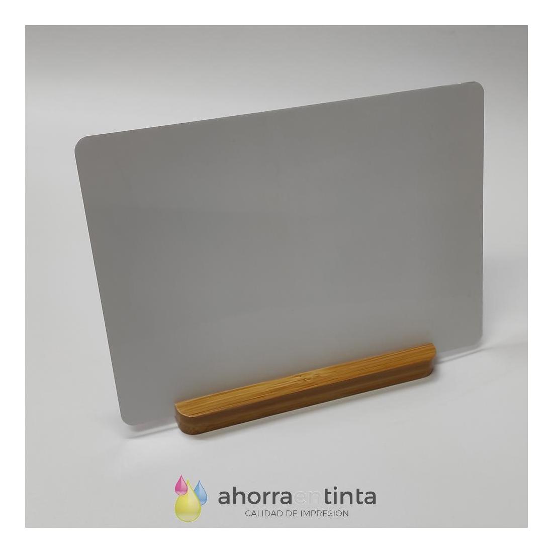 Láminas Aluminio Sublimable con Peana de Madera Bambú
