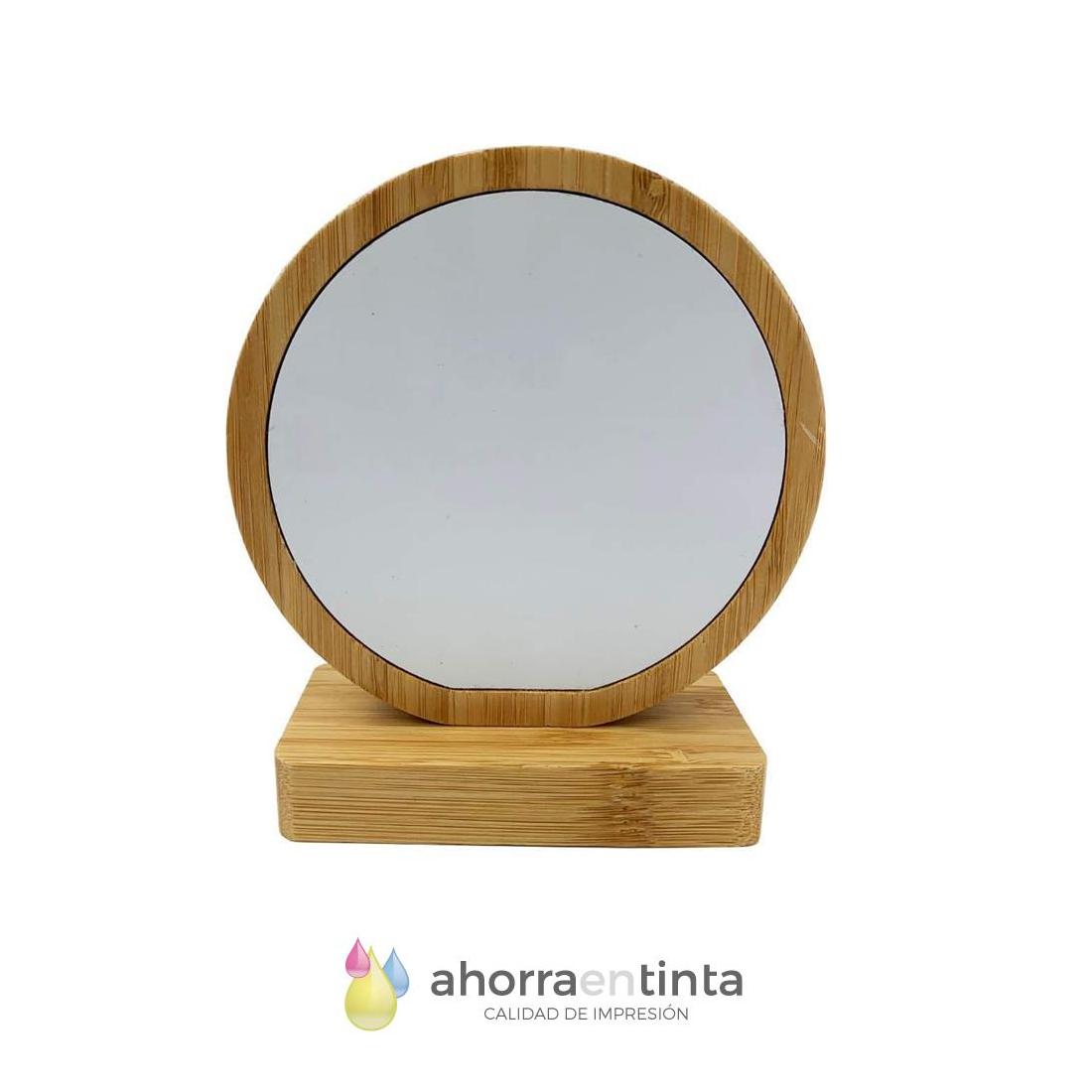 Portarretratos Madera Bambú con Lámina Aluminio Sublimable