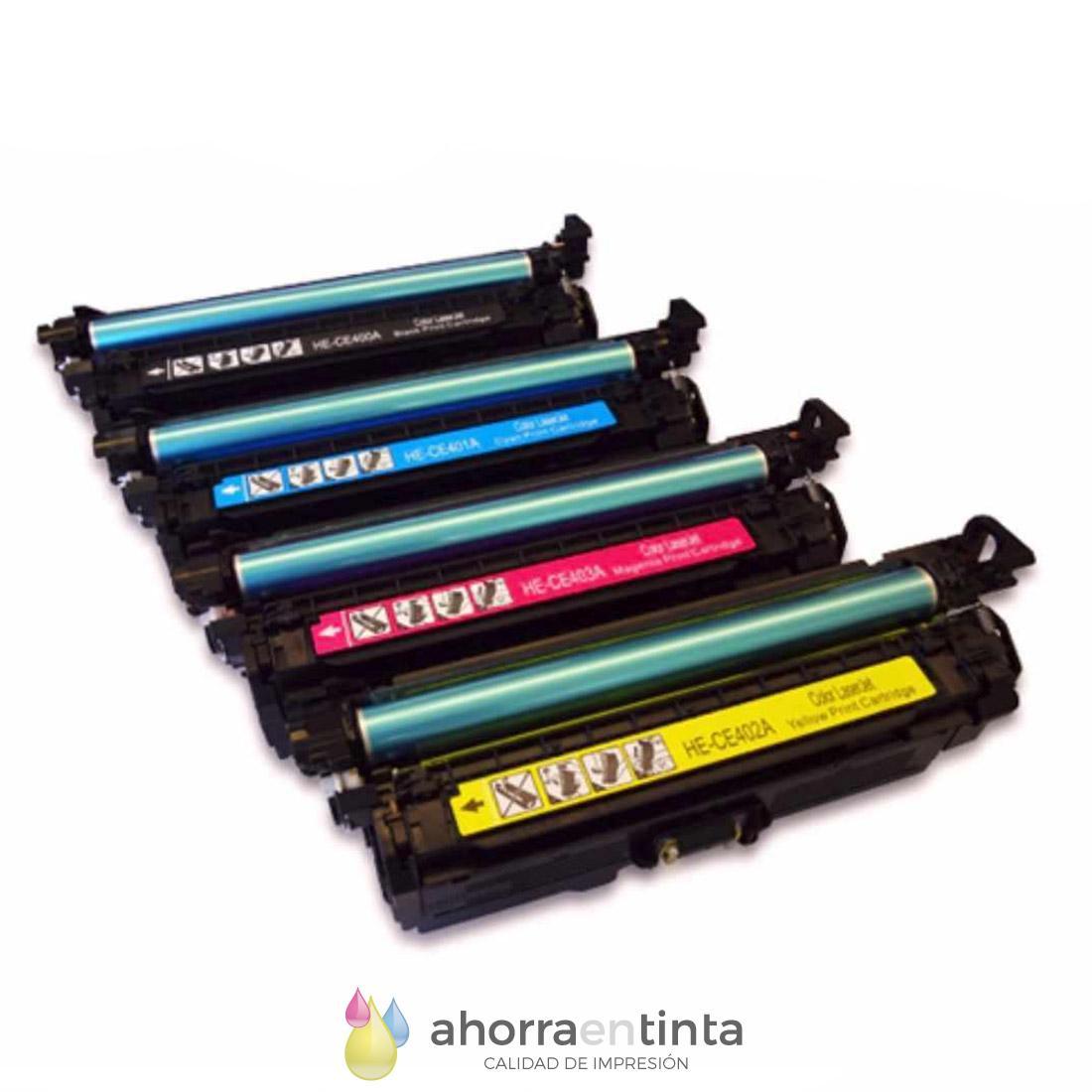 HP CE400X CE401A CE402A CE403A cartuchos de tóner compatible. HP 507A ...